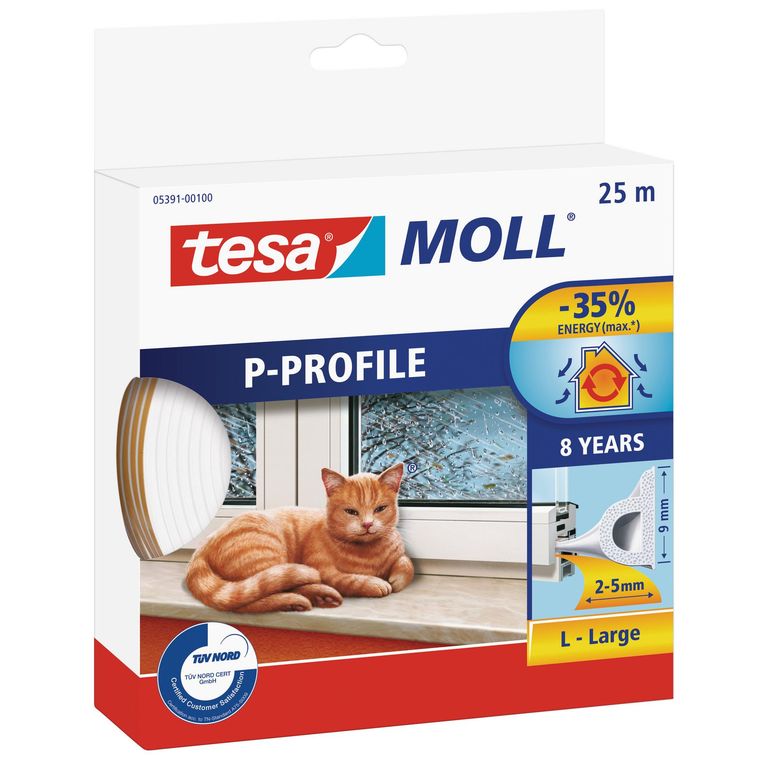 Tesamoll Perfil P aislante marcos puertas y ventanas abatibles ...