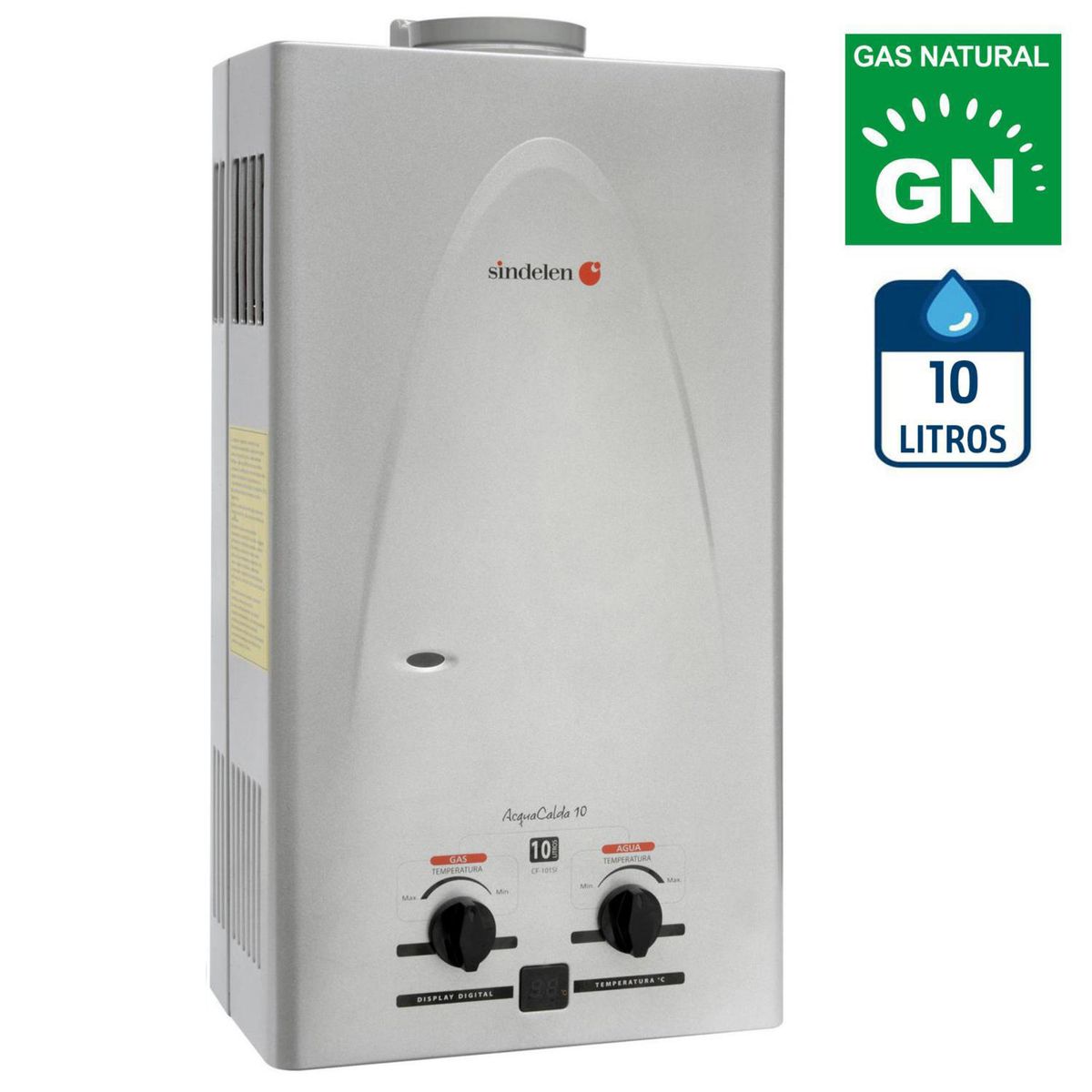 SINDELEN Calefont Gas Natural Litros Tiro Natural | falabella.com