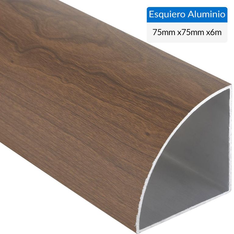 Esquinero Café Aluminio 75x75x1,2 mm 6 m | Sodimac Chile