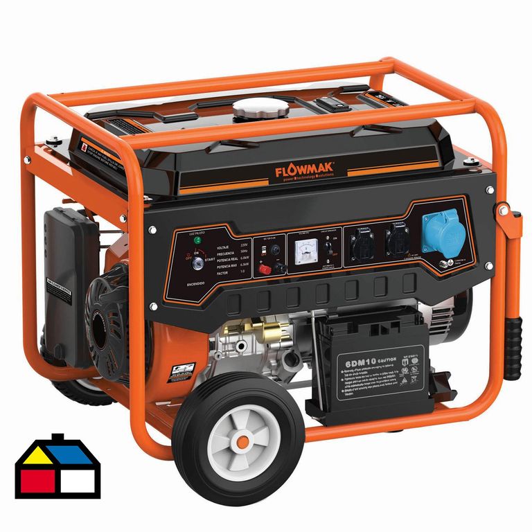 Generador Eléctrico a Gasolina Partida Eléctrica 7500 W 25 l | Sodimac ...