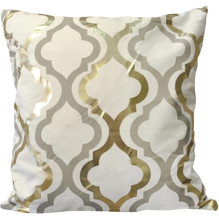 Cojín impreso HR 45x45 cm dorado | Sodimac - Falabella