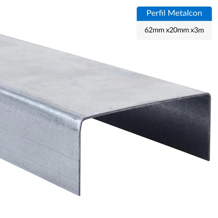 Perfil U Metalcon Estructural Metal 62x20x0.85 mm 3 m | Sodimac Chile