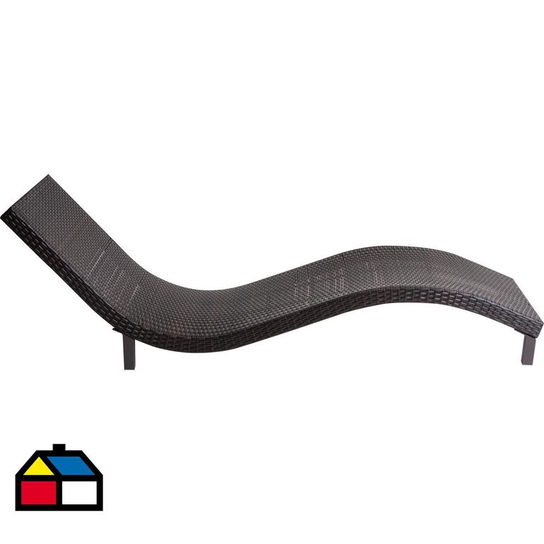 Reposera Curva Rattan Sintético Chocolate | Sodimac - Falabella