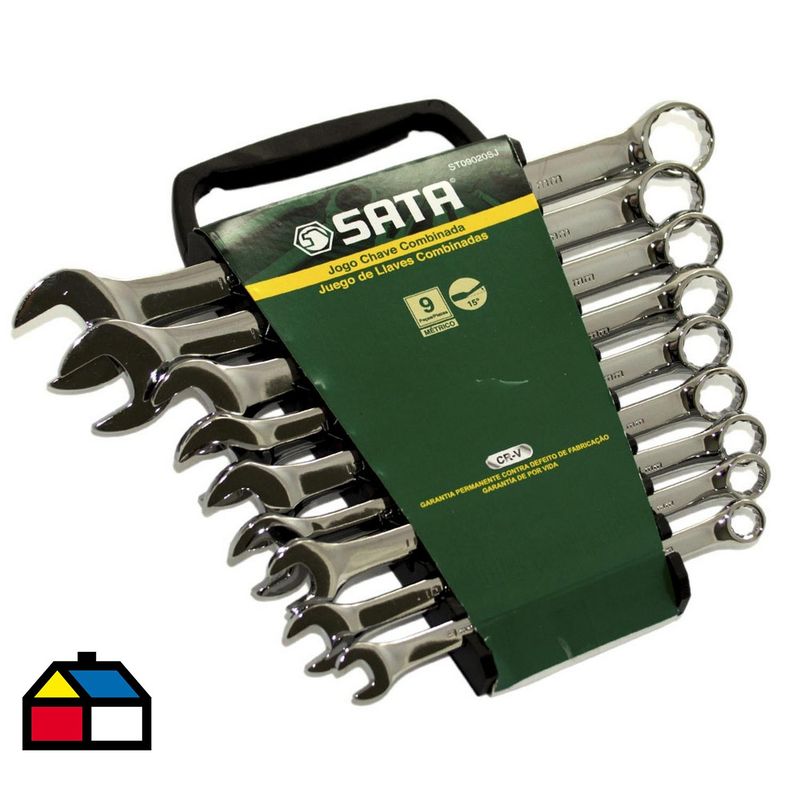 Juego llaves combinadas 9 piezas 8-19 mm | Sodimac - Falabella