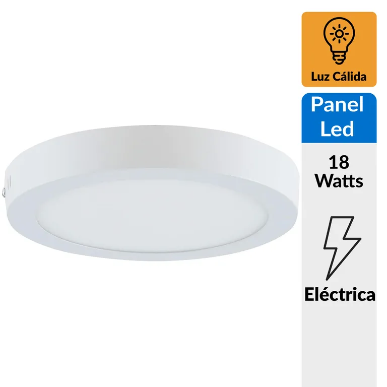 Panel led sobrepuesto circular 18 W luz cálida | Sodimac - Falabella