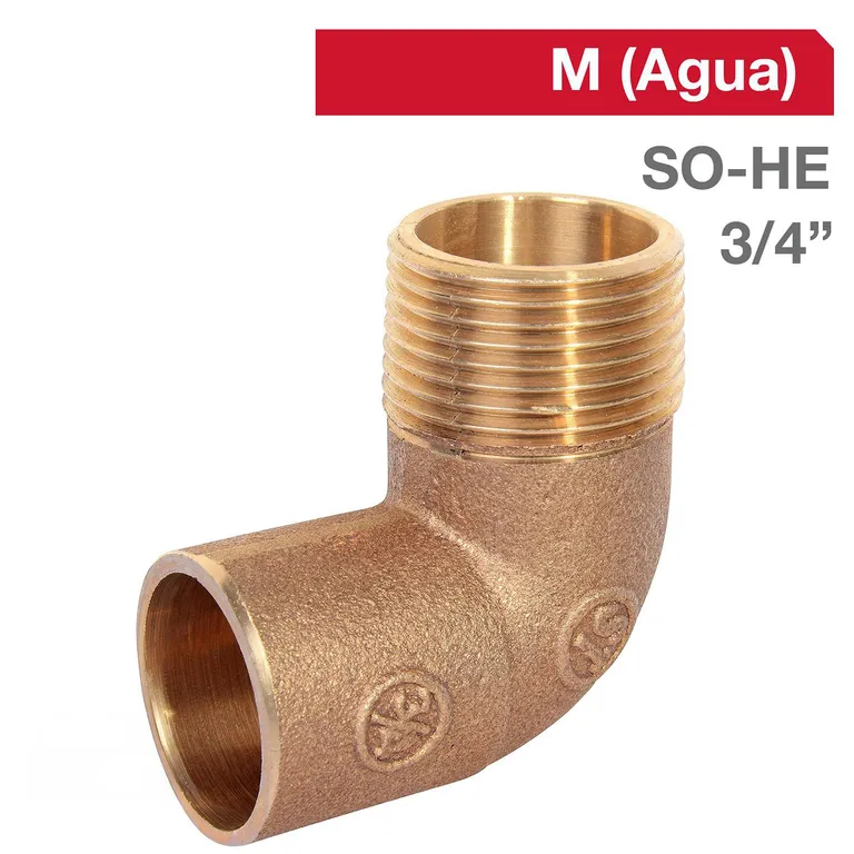 Codo Bronce SO/HE 3/4" 1u | Sodimac - Falabella