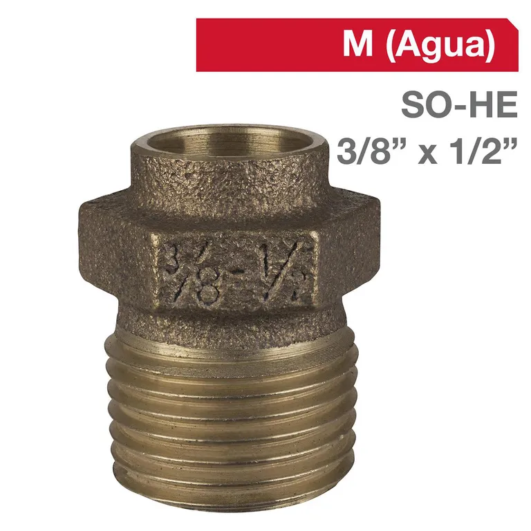 Terminal Bronce SO/HE 3/8" x 1/2" 1u | Sodimac - Falabella