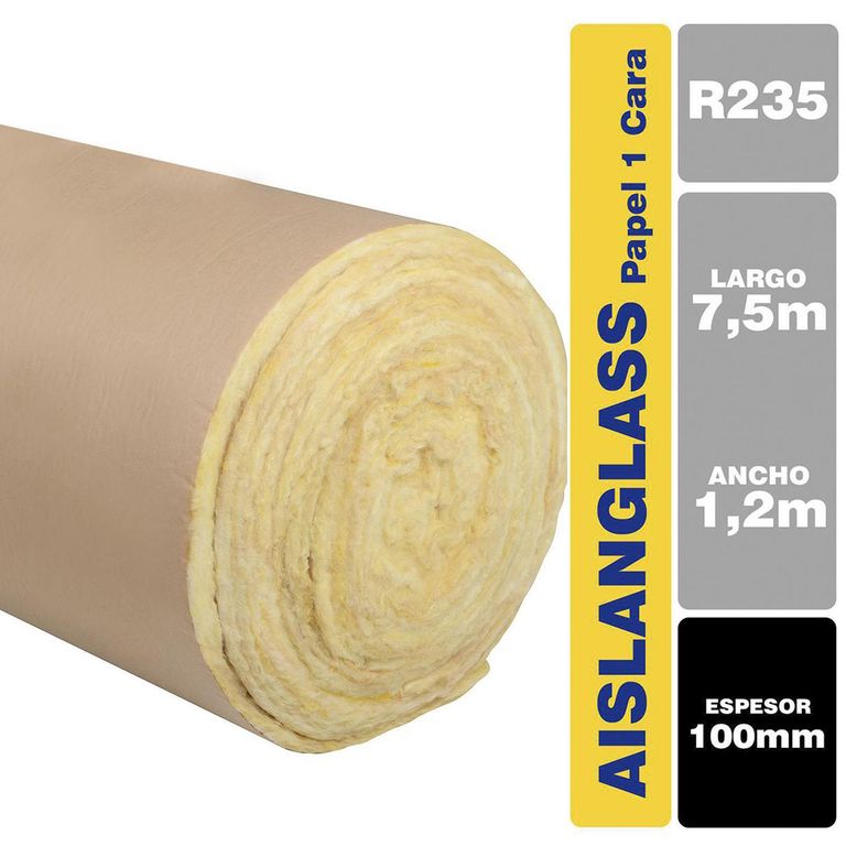 Lana de vidrio R235 1 cara 100mm 1,2x7,5m 1 rollo | Sodimac - Falabella