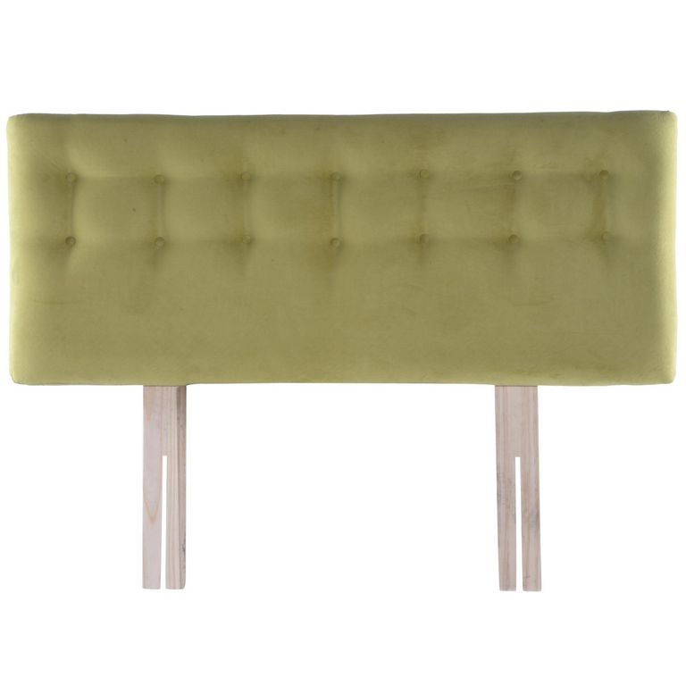 BODEVIR - Respaldo botone felpa 1,5 plazas verde pistacho | Ofertitas