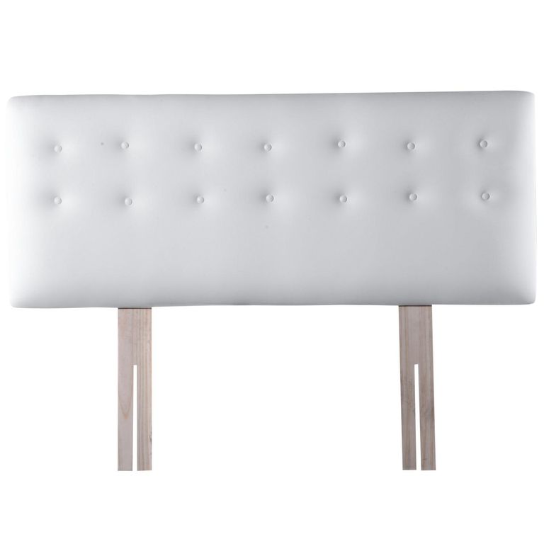 BODEVIR - Respaldo botone PU 1,5 plazas blanco | Ofertitas