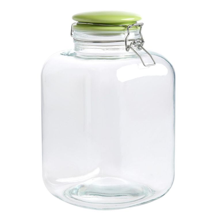 Frasco Tapa Clip Verde Vidrio 4100 ml | Sodimac - Falabella