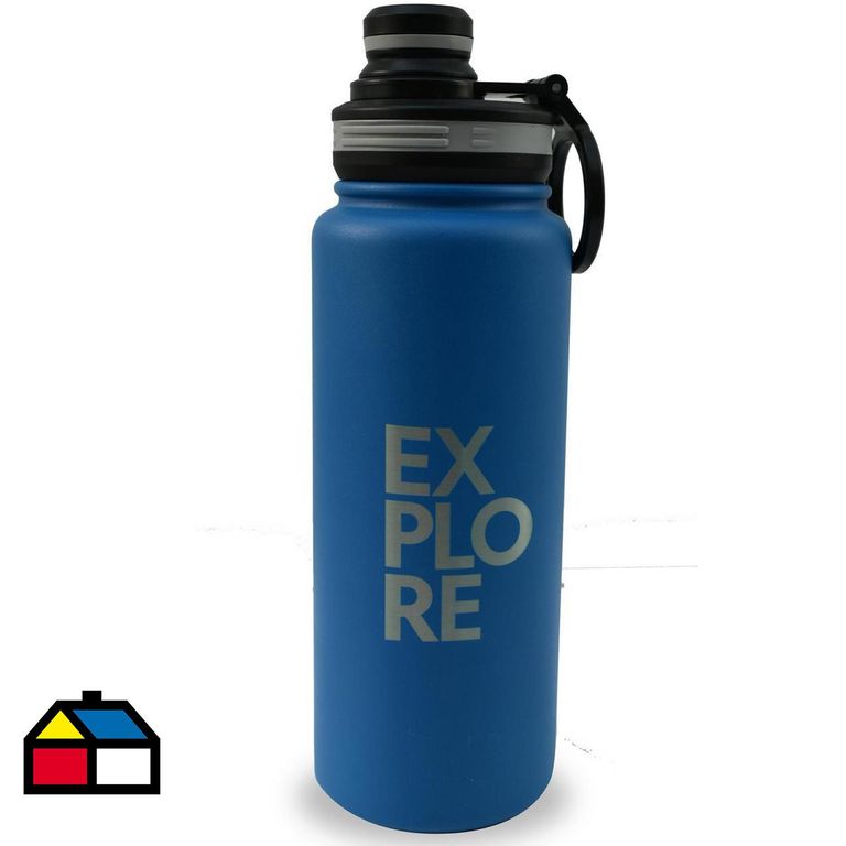 Botella metálica 900 ml azul marino | Sodimac Chile