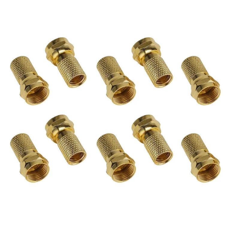 DAIRU - Pack 10 conectores atornillables tipo F RG-6 | Ofertitas