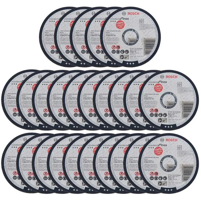 Pack De 25 Discos De Corte Std 4 1/2" 1 Mm Metal Inoxidable | Sodimac ...