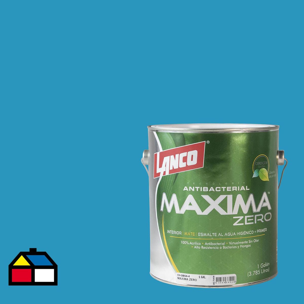 LANCO Esmalte al Agua Antibacterial Semibrillante 1 galón(es) Azul ...