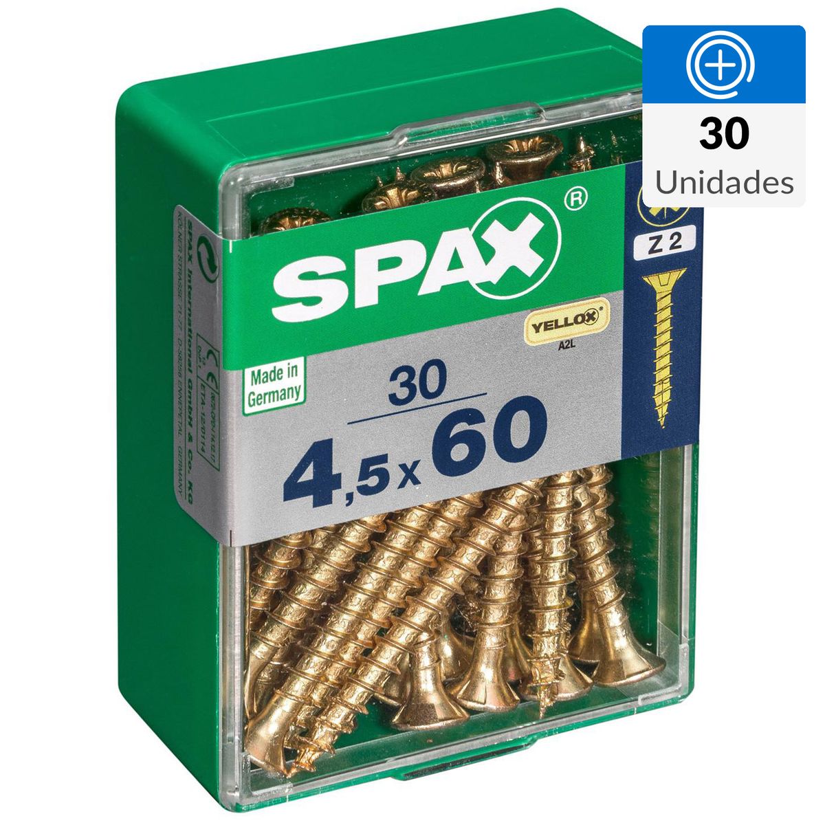 Tornillo Spax Tirafondo Madera Aglomerada 60 mm 4.5 mm 30 unidad(es) | Sodimac - Falabella