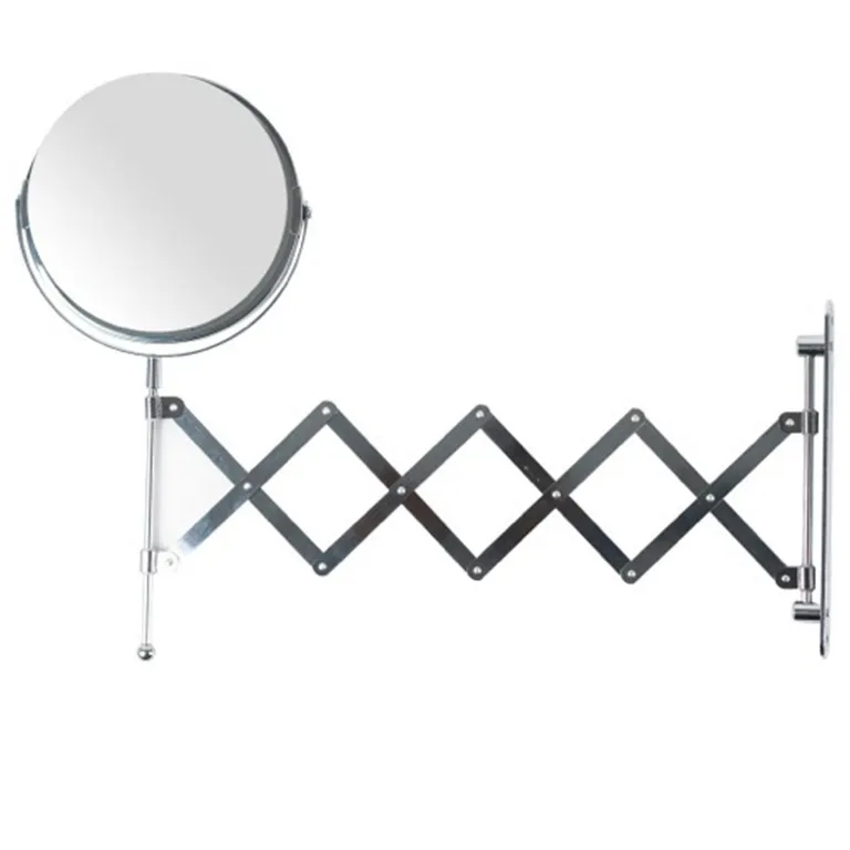 DECO EXPRESS - Espejo Zoom x 3 Baño Forma Redonda 17.5x21.5 cm Plateado ...