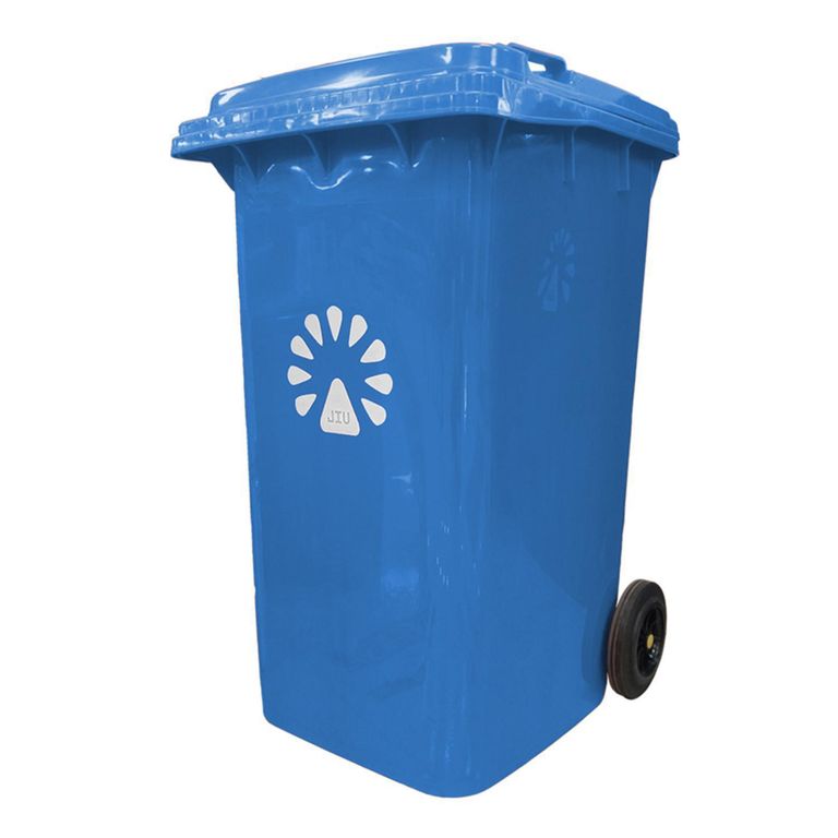 Basurero Lorenzini 240 Litros Hdpe Azul Con Ruedas Para Exterior ...