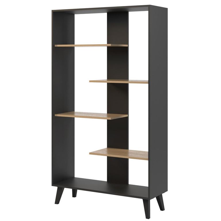 Estante Melamina 4 Nivel(es) 90x160x32 cm Negro/Madera | Sodimac Chile