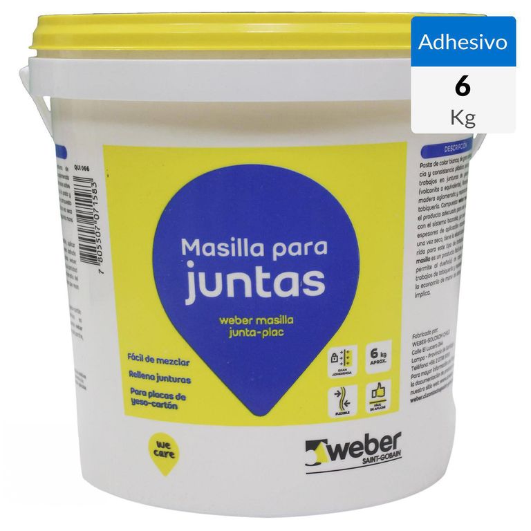 Masilla En Pasta Para Junturas Tabiquería 6 Kg | Sodimac Chile