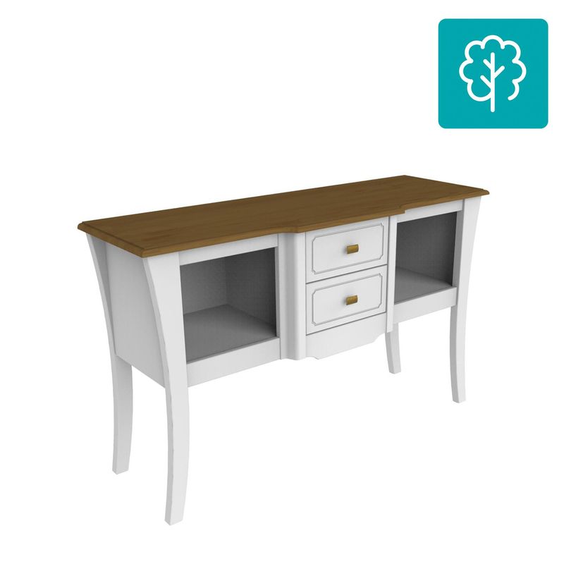 Aparador 2 Cajones Simple Blanco 125x42x78.4 cm | Sodimac - Falabella