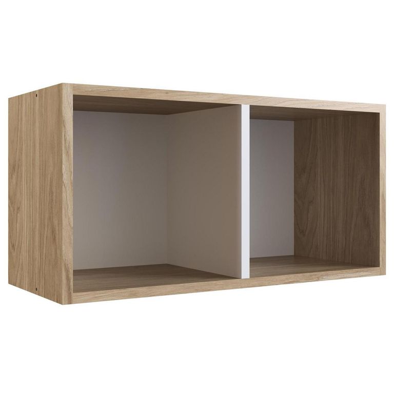 BE DESIGN Repisa Honey MDP 2 Nivel(es) 60x30x24 cm Café/Blanco ...
