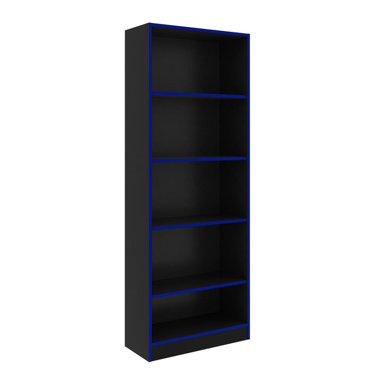 Estante Gamer MDP 5 Nivel(es) 59.8x160x25.5 cm Negro/Azul | Sodimac ...