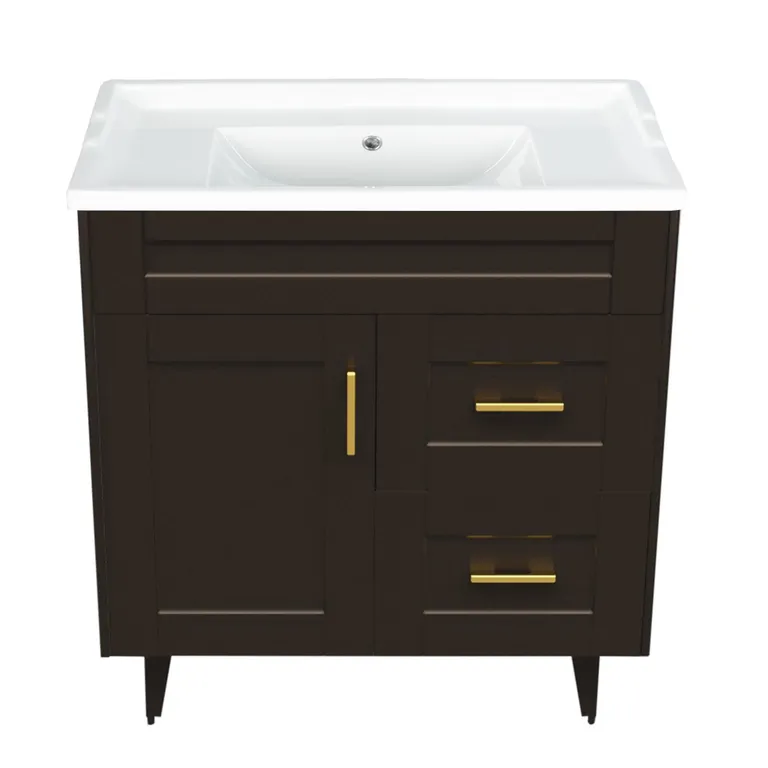 Kit mueble vanitorio Deluxe 80SK F café 80 cm | Sodimac - Falabella