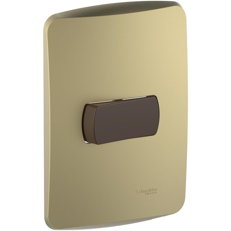 Placa Miluz armada interruptor 9/12 dorado | Sodimac - Falabella