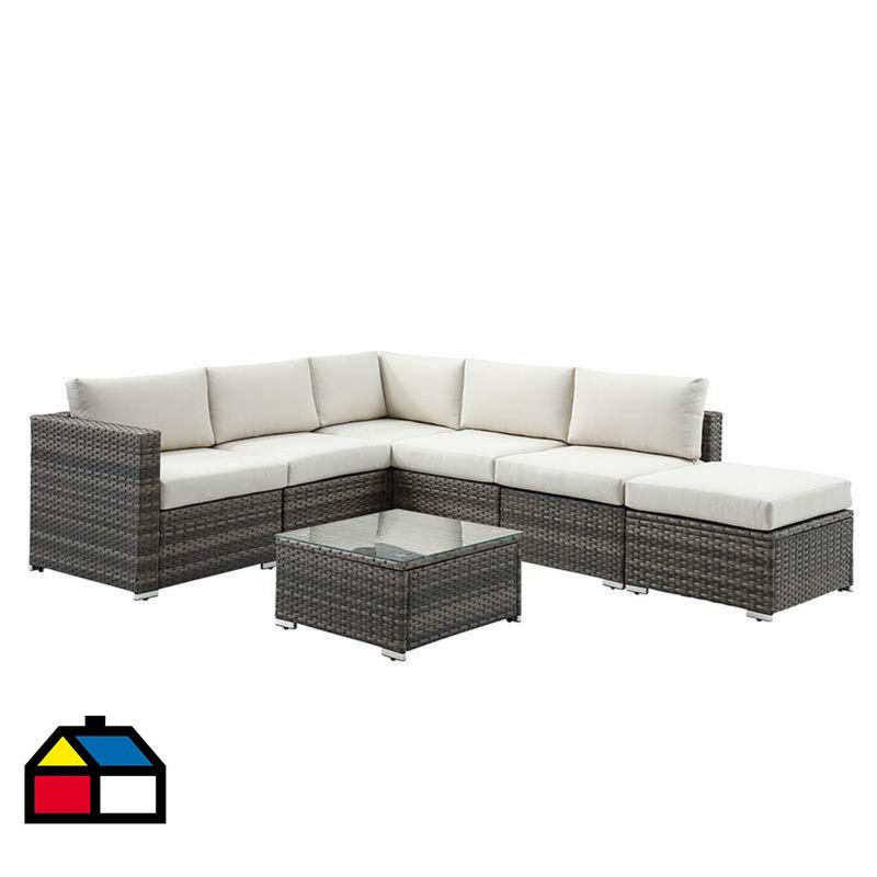 Juego de Living de Terraza Lisa 5 Personas Beige | Sodimac - Falabella