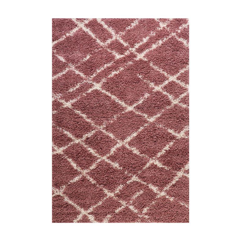 Alfombra Shaggy Design 150x220 cm Polipropileno Rosa | Sodimac - Falabella