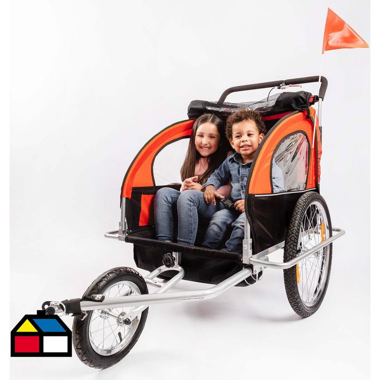 Carro de arrastre baby trailer naranjo | Sodimac Chile