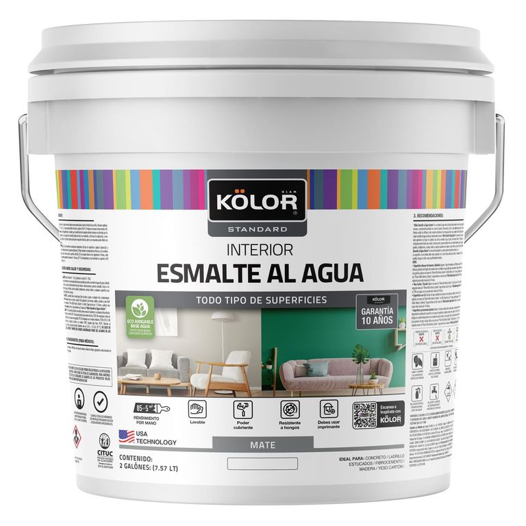 Esmalte al agua standard interior mate base tint 2 galones | Sodimac ...