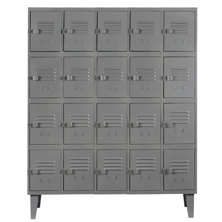 Locker Alta Resistencia 5 Cuerpos 20 Puerta(s) 137x170x45 cm Gris Eco ...