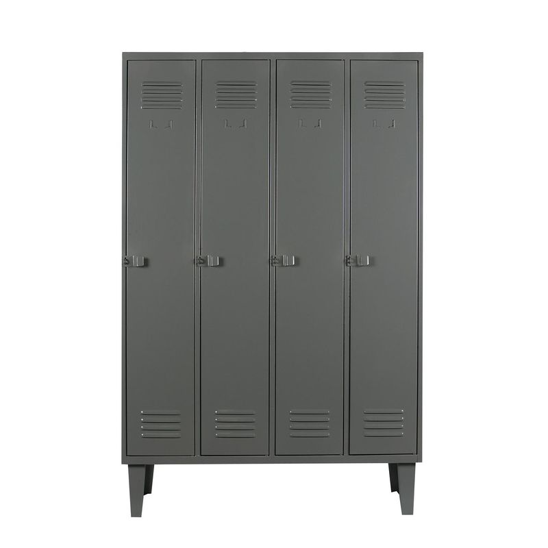 Locker Alta Resistencia 4 Cuerpos 4 Puerta(s) 1 Repisa(s) 110xx45 cm ...