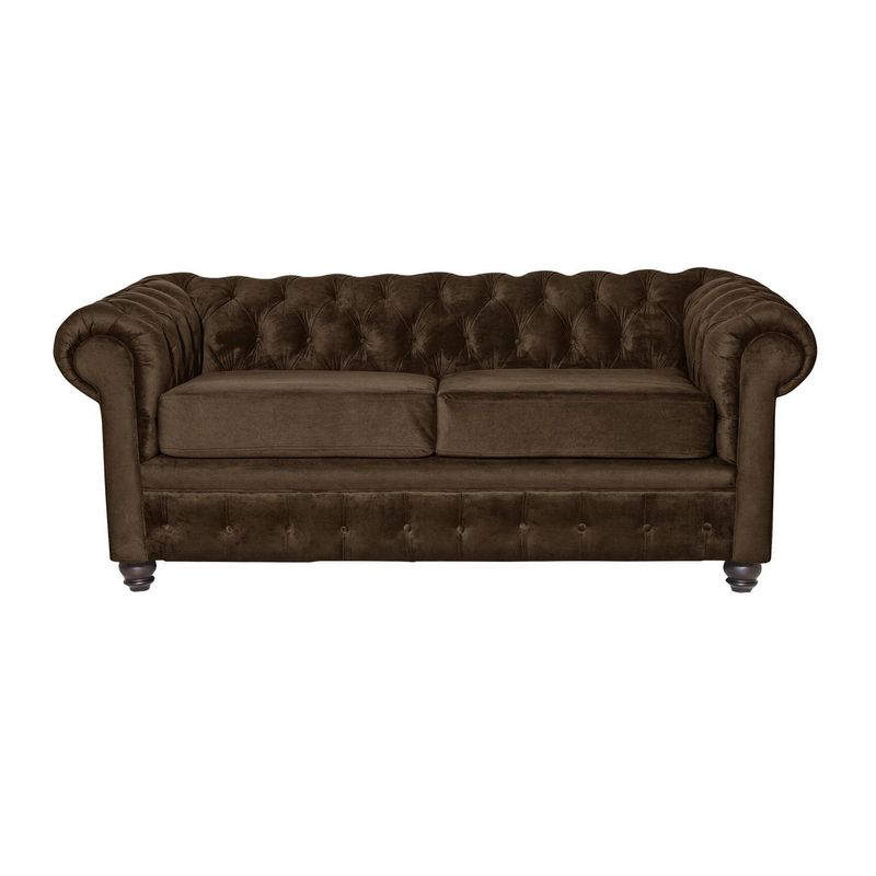 Sofá 3 cuerpos Manchester 200x80x95 cm Chocolate | Sodimac - Falabella