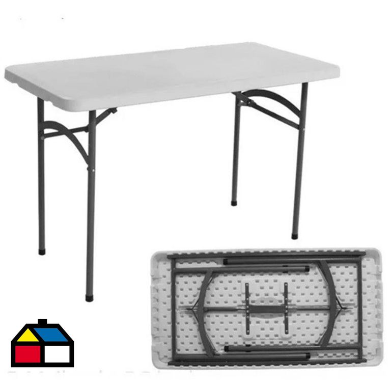 Mesa Plegable Rectangular 61x74x122 Blanco | Sodimac - Falabella