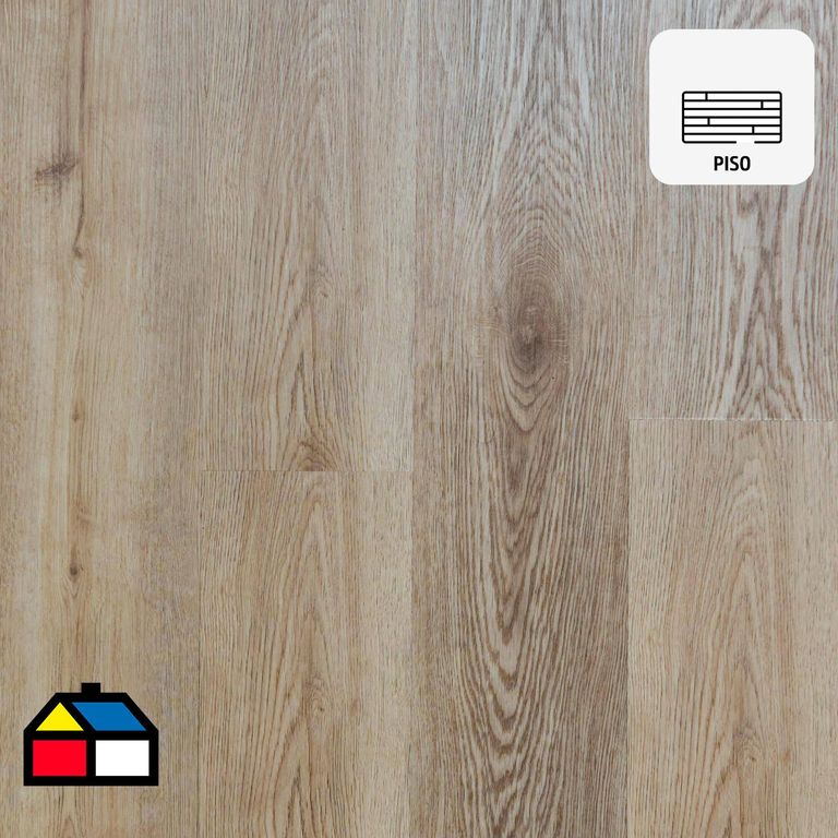 Piso Vinílico 5 mm 18x122 cm SPC004-Natural Madera Natural 2.2 m2 ...