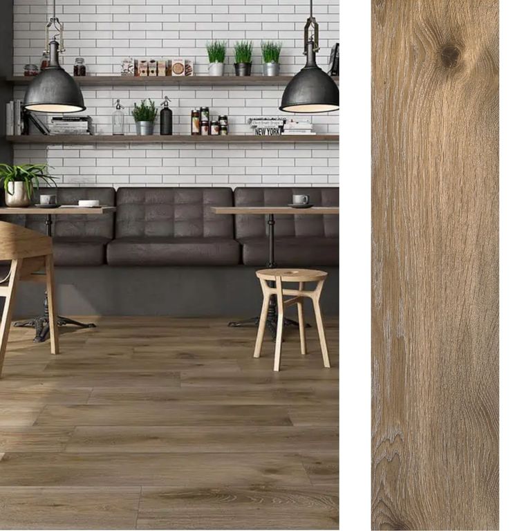 Porcelanato 25x100 cm Outi Marrón 1.5 m2 | Sodimac Chile