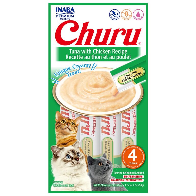 Churu snack puré gatos atún con pollo 56 gr | Sodimac - Falabella