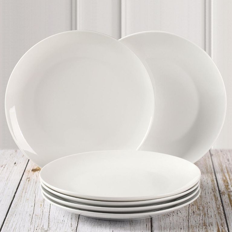 Set Platos Base 6 Piezas Porcelana Kitchen Blanco | Sodimac - Falabella
