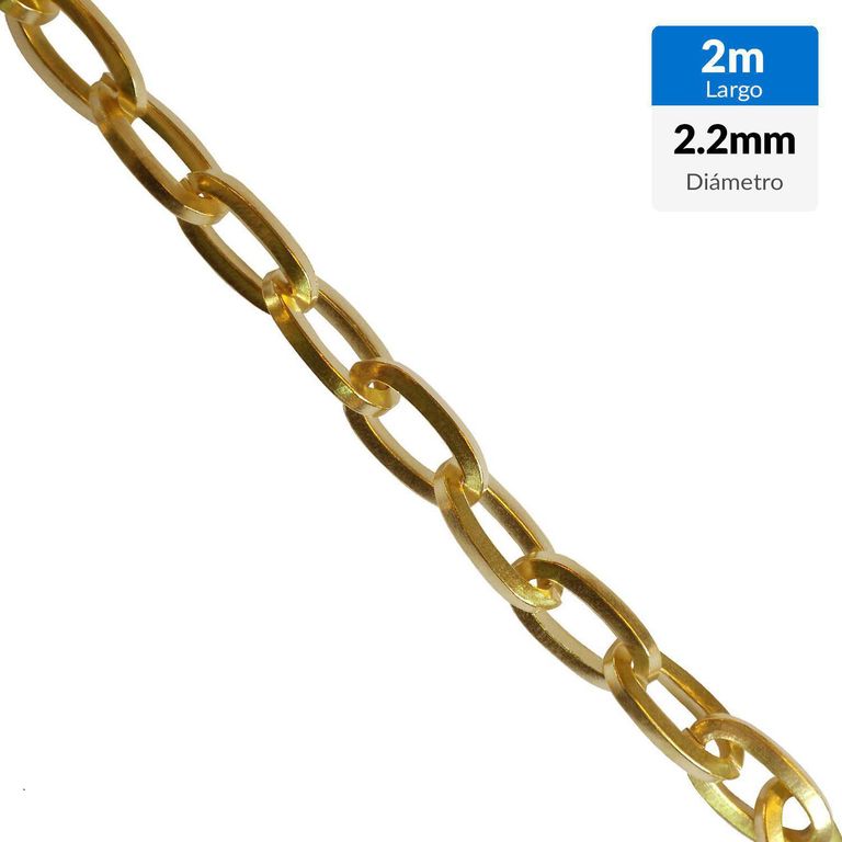 Cadena decorativa diámetro 2.2 x 18 bronce antiguo 2 metros | Sodimac ...