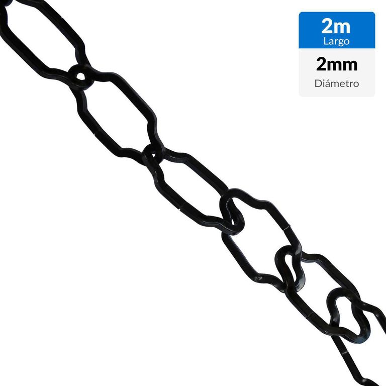 Cadena decorativa diámetro 2.0 x 28 negro 2 metros | Sodimac - Falabella