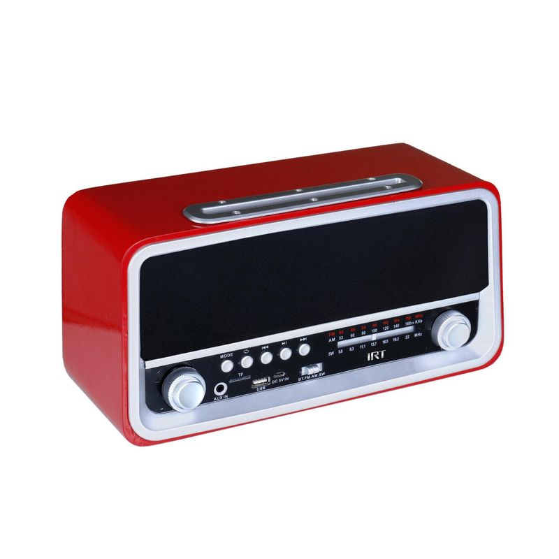 Parlante retro 06 rojo BT/FM/AM/SW/USB/SD/AUX | Sodimac - Falabella