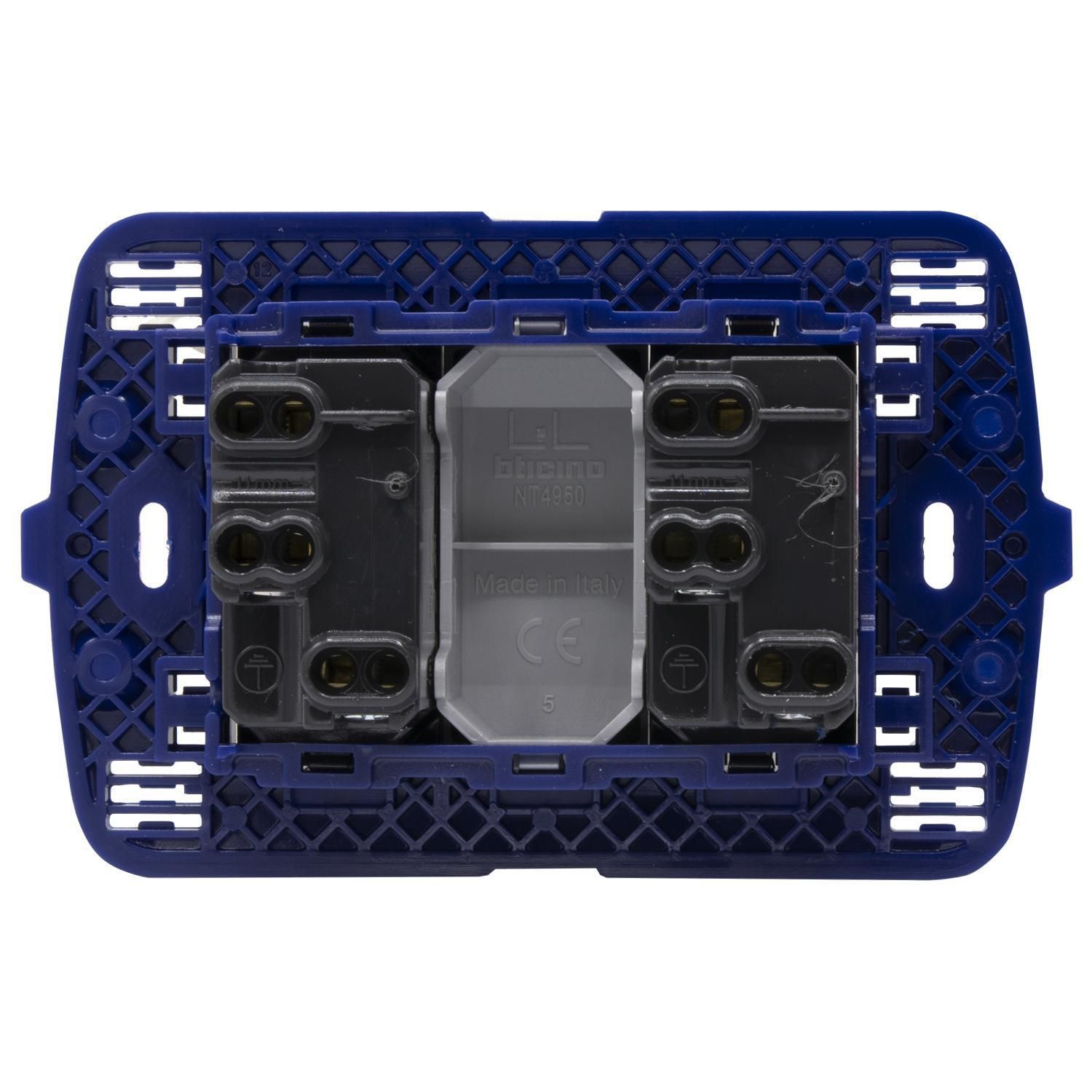 Placa semi armada Living Light tomacorriente doble 10/16A color Tech ...