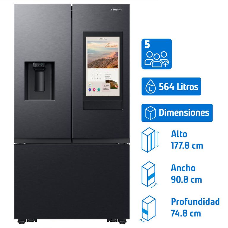 SAMSUNG - Refrigerador French Door No Frost 564 Litros Black DOI ...