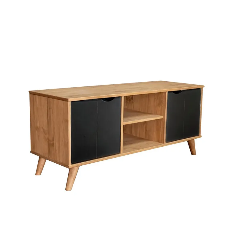 VEKKAHOME Rack Grecia Dark 2 puertas | falabella.com