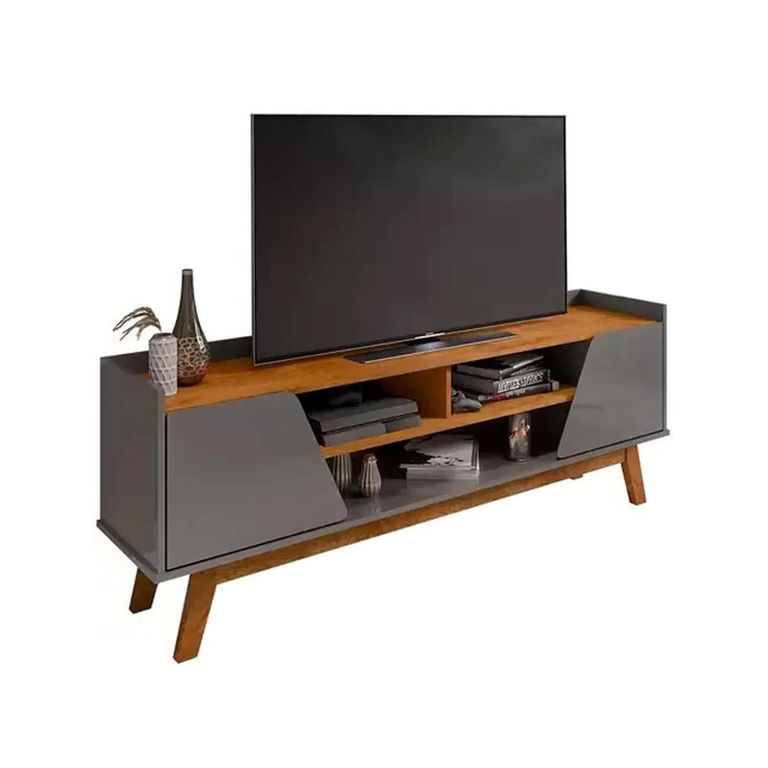 Rack TV 65 " Turim Titanium 160x60x36 cm | Sodimac - Falabella