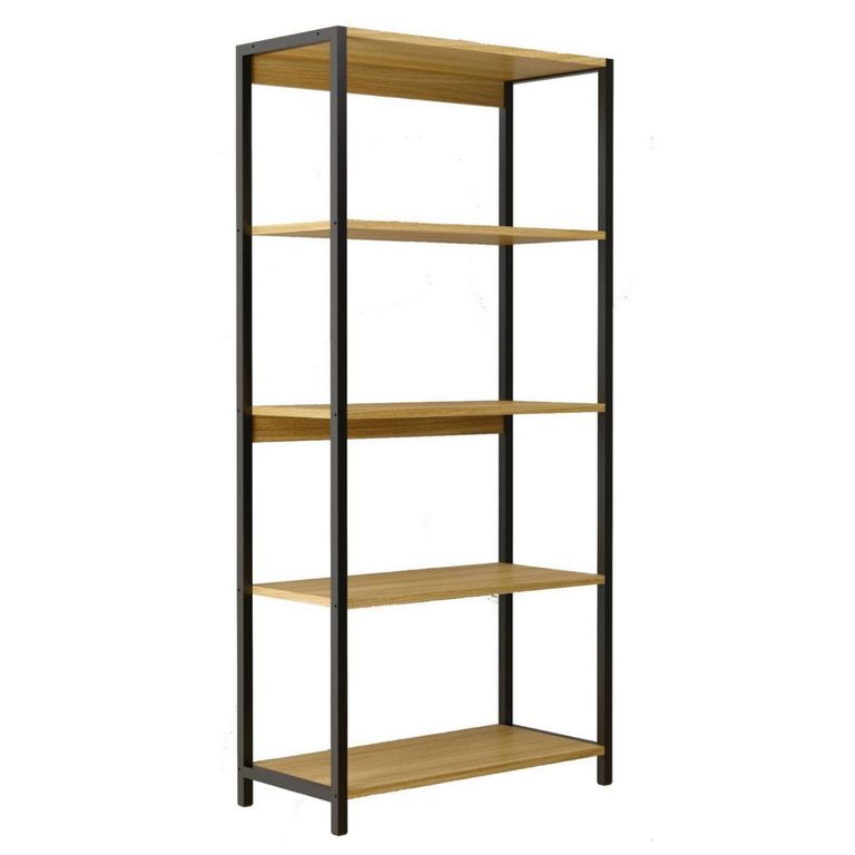 BE DESIGN Estante New York MDP 5 Nivel(es) 64x135x30 cm Miel ...