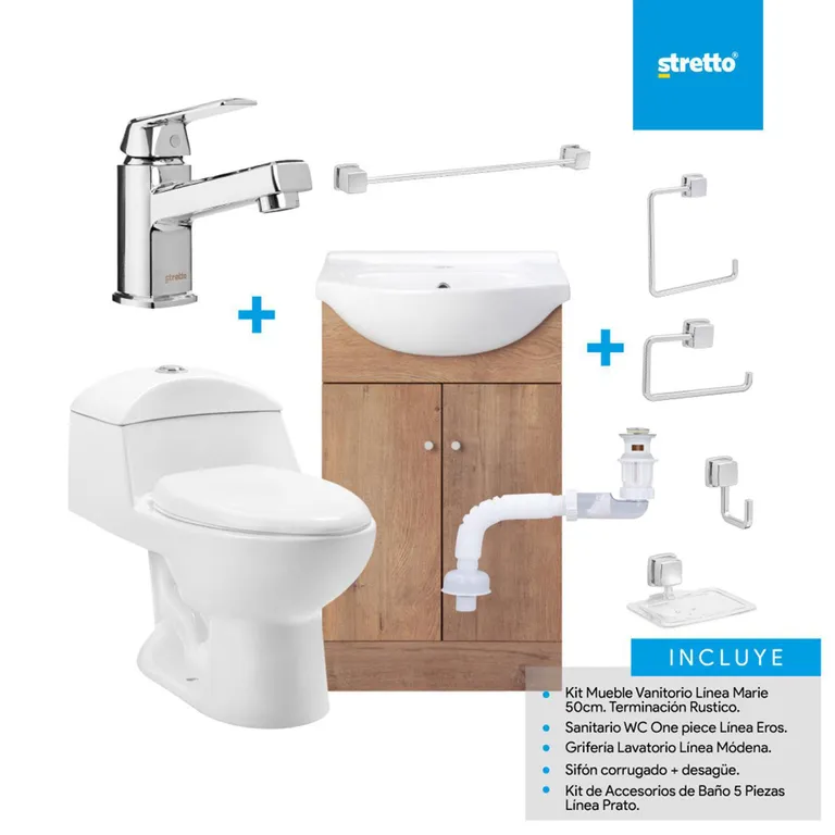 Combo Baño Classic Mueble/WC/Lavamanos/Accesorios | Sodimac - Falabella